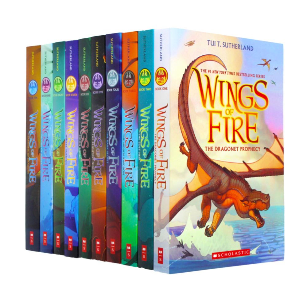 Wings of Fire Series 1-10 Books Collection Set (The Brightest Night, T ...