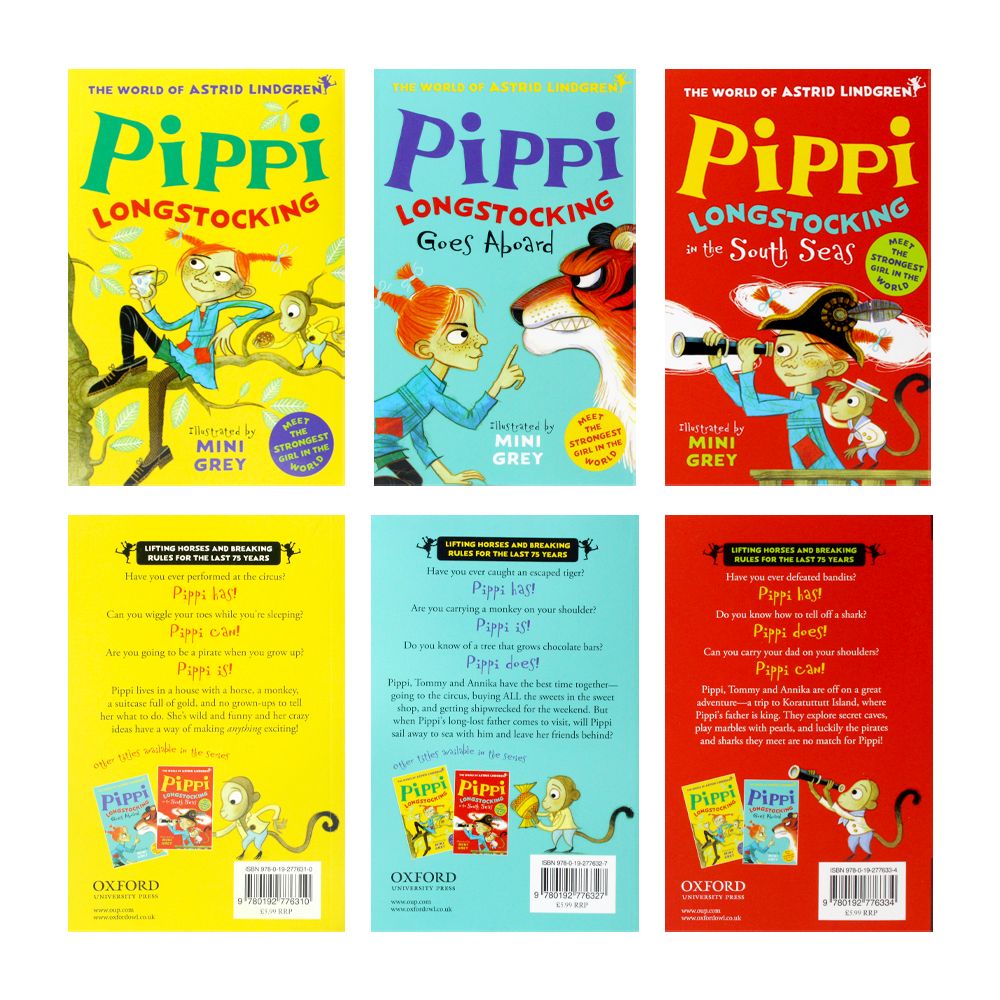 Pippi Longstocking 3 Books Collection in Paperback by Astrid Lindgren ...