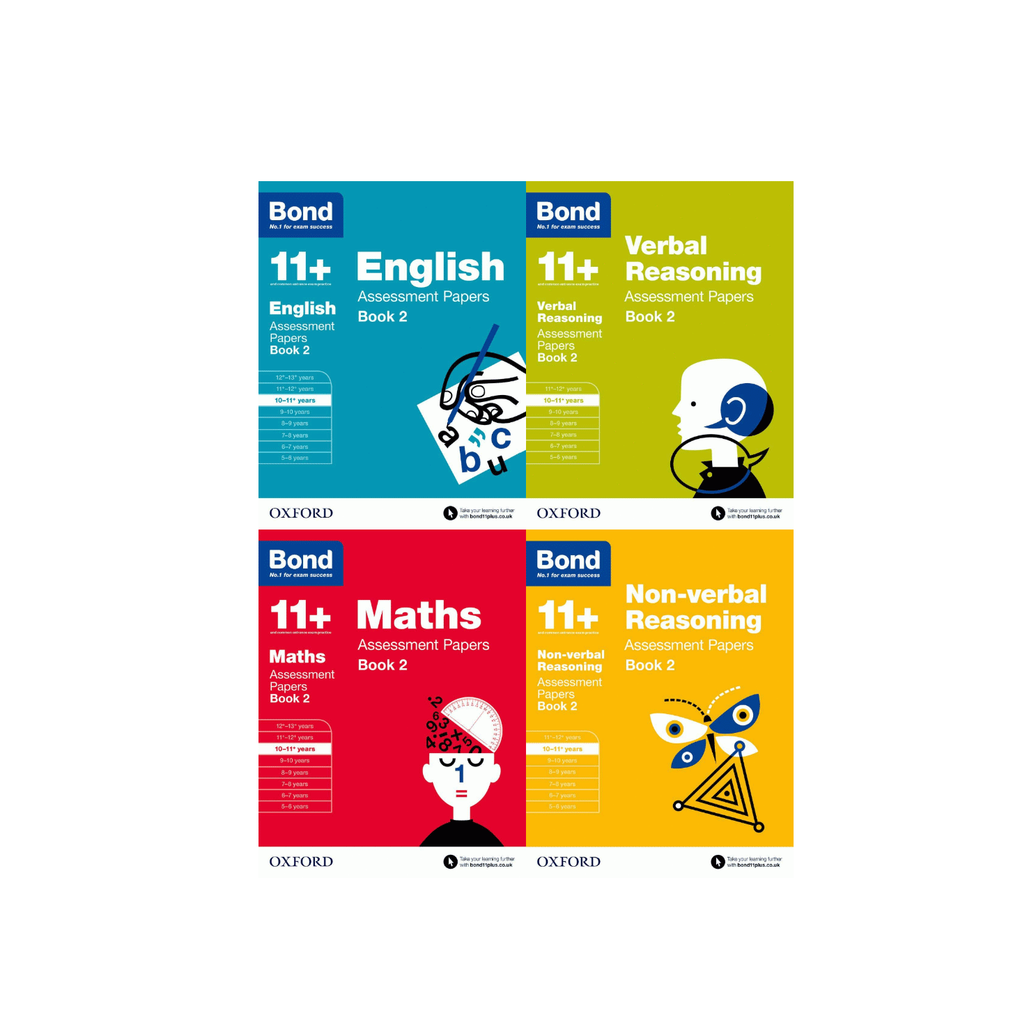 Bond 11+ English 4 Books Set Ages 10-11+ in Paperback – Lowplex Books