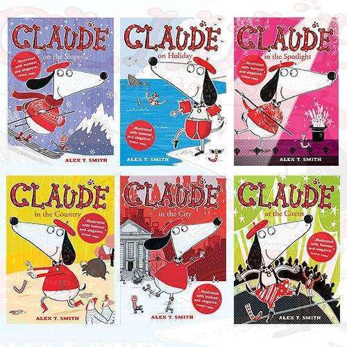 Claude the dog series collection x 6 children Books Box Set By Alex T ...