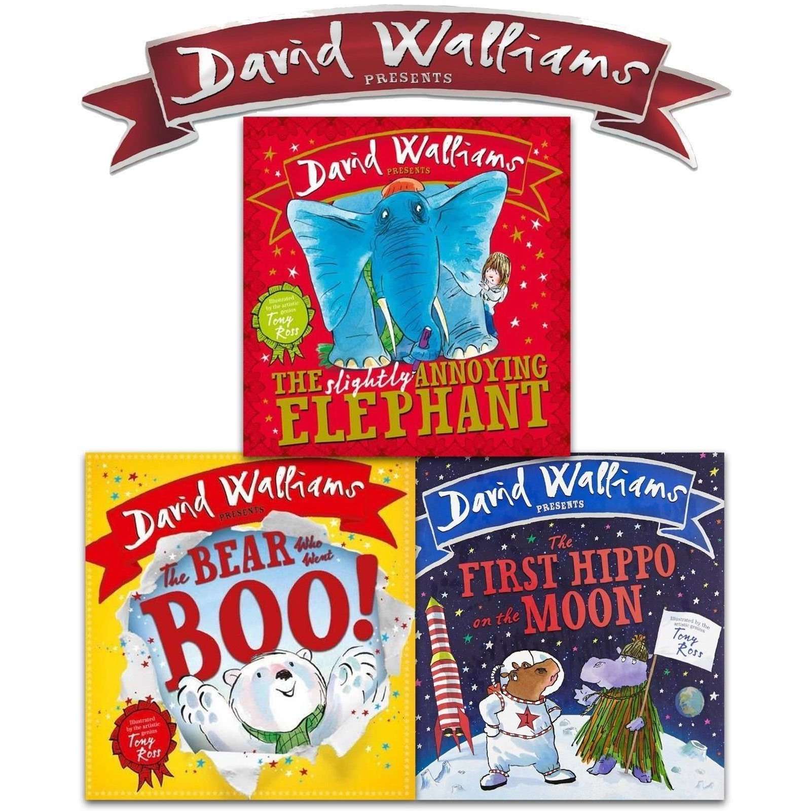 David Walliams Children Picture Board Book Collection 3 Books Illustra ...