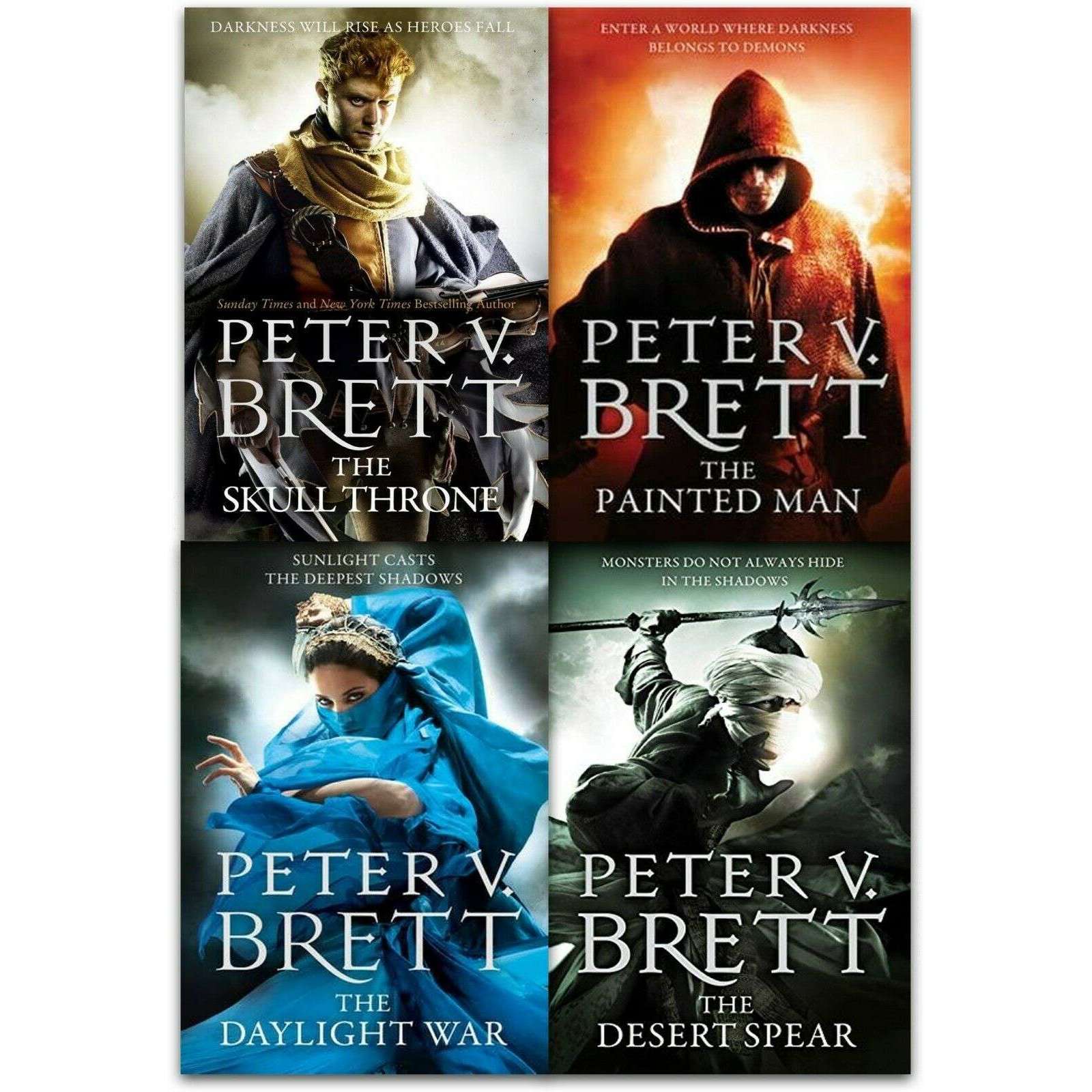 Demon Cycle Series 4 Books Collections Set By Peter V. Brett Inc Deser ...