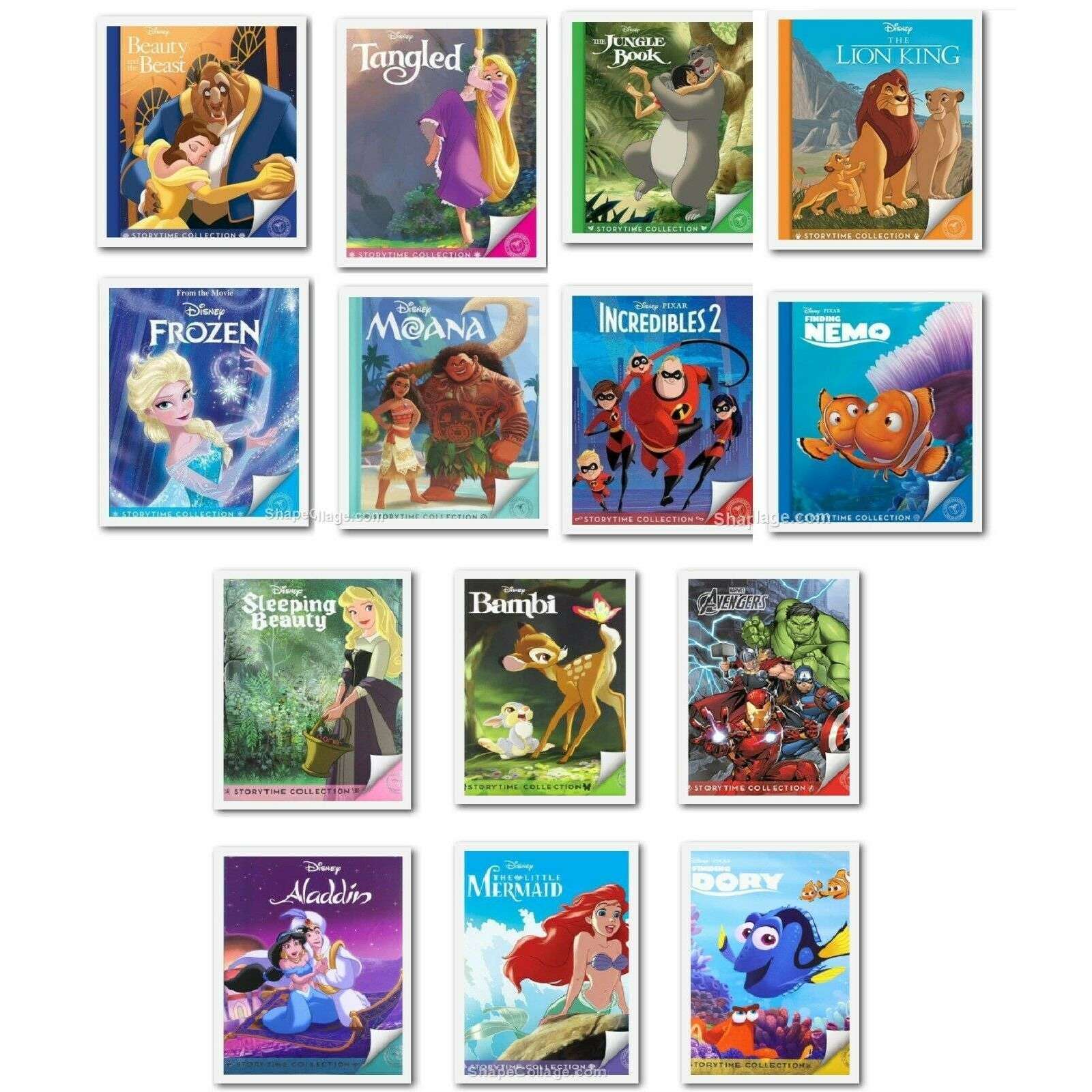 Disney Classics Storytime Collection 14 Books Set, Tangled, Lion King ...