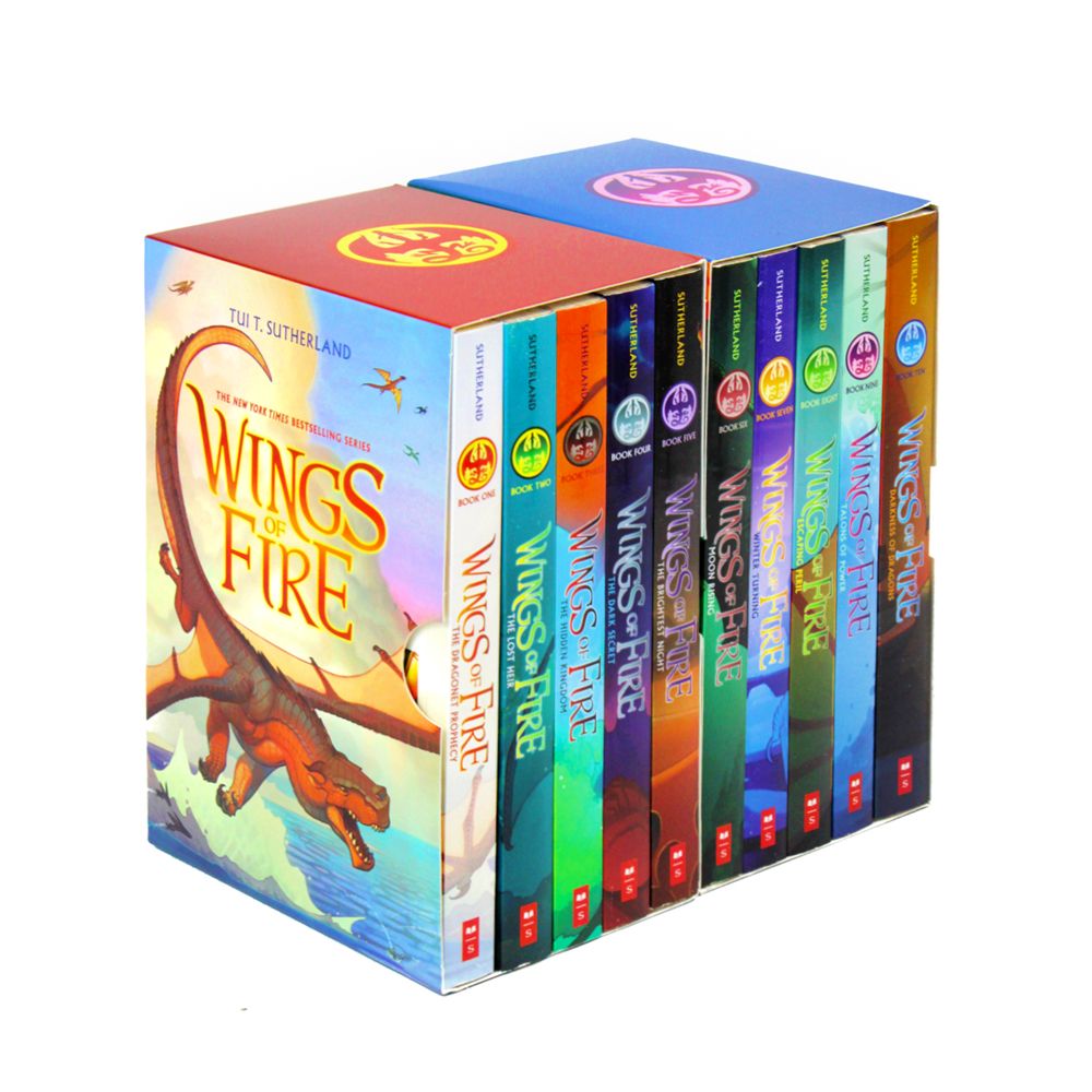 Wings of Fire Series 1-10 Books Collection Set (The Brightest Night, T ...