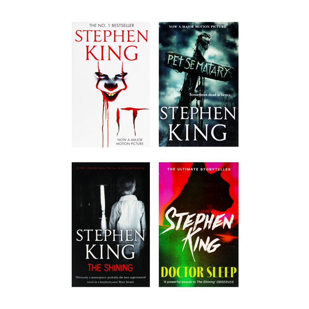 Stephen King Collection 4 Books Set The Shining, Pet Sematary, IT & Do ...