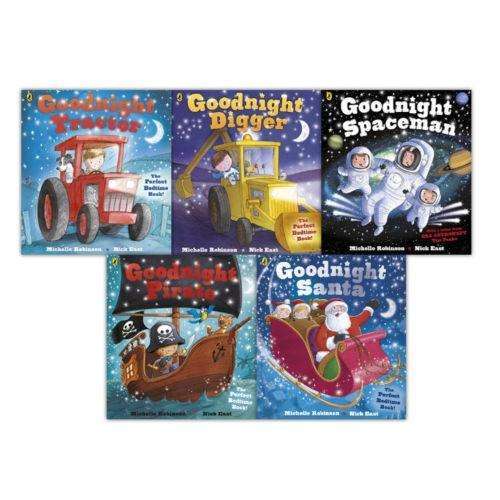 Goodnight 5 Book Set Collection Michelle Robinson + Nick East, Santa ...