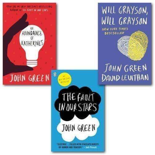 John Green Collection 3 Book Set Fault In Our Stars, Abundance of Kath ...