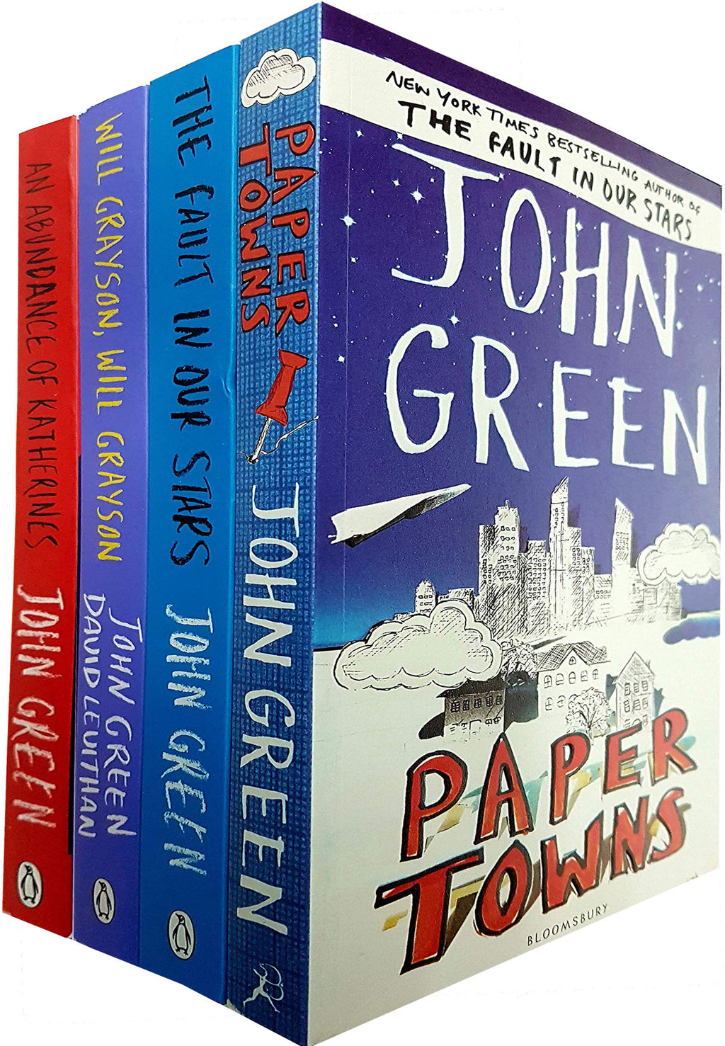 John Green Collection 4 Books Set Fault In Our Stars, Abundance of Kat ...