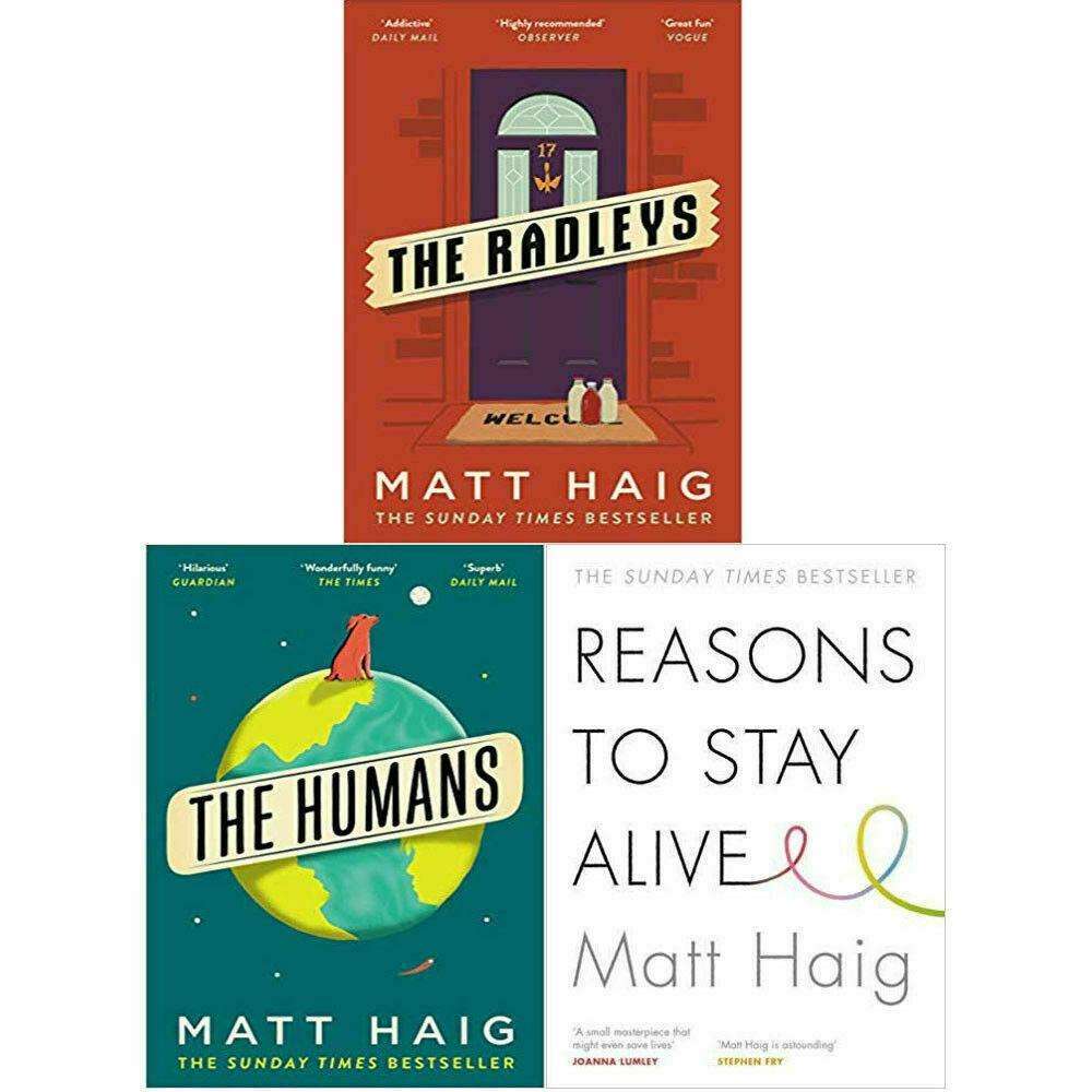 Matt Haig 3 Books Collection Set- Humans, Reasons to Stay Alive, The R ...