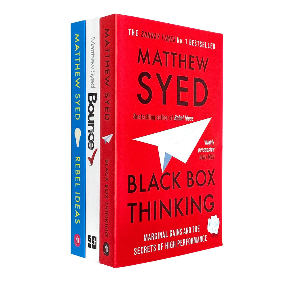 Matthew Syed 3 Books Collection Set Bounce, Rebel Ideas, Black Box Thi ...