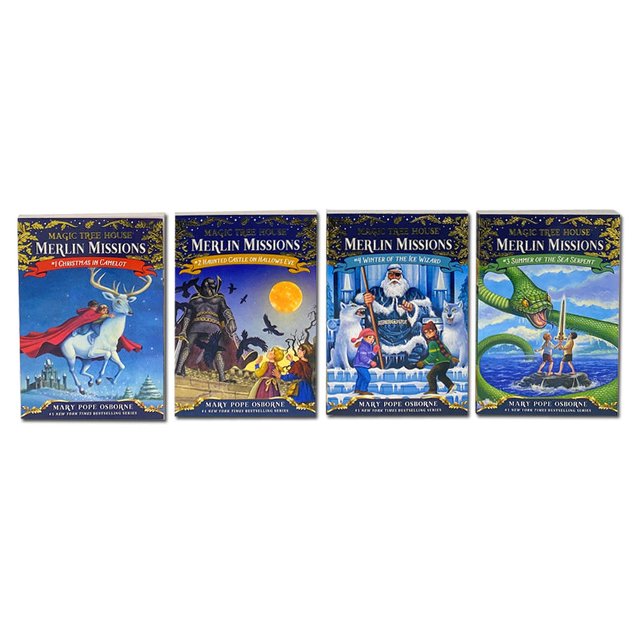 Magic Tree House Merlin Missions Series Collection 4 Books Box Set ( B ...