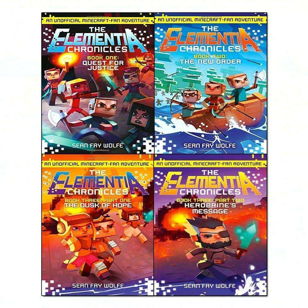 Minecraft Elementia Chronicles Series 4 Books Collection Set By Sean F ...