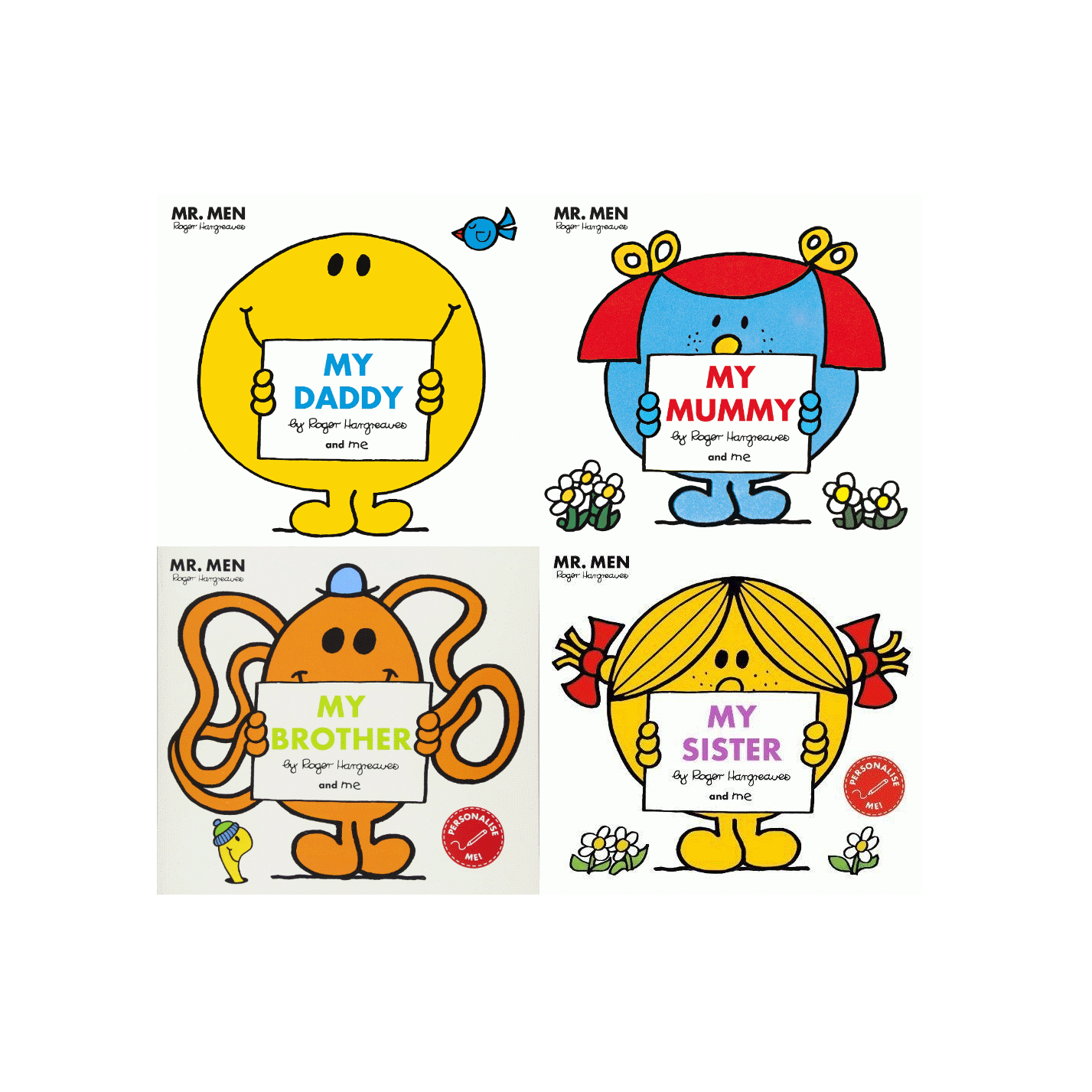 Mr Men Family Collection 4 book Set My Mummy, My Daddy, My Brother, My ...