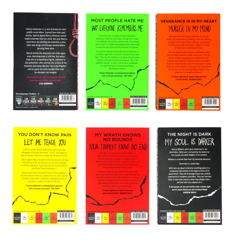 Ackerman Thrillers Series 6 Books Collection Set by Ethan Cross - I Am ...