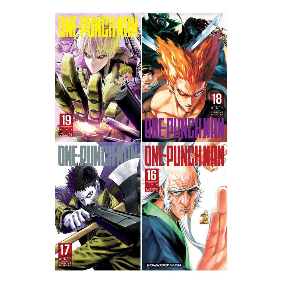 One-Punch Man Volume 16-19 Collection 4 Books Set Childrens Manga Book ...