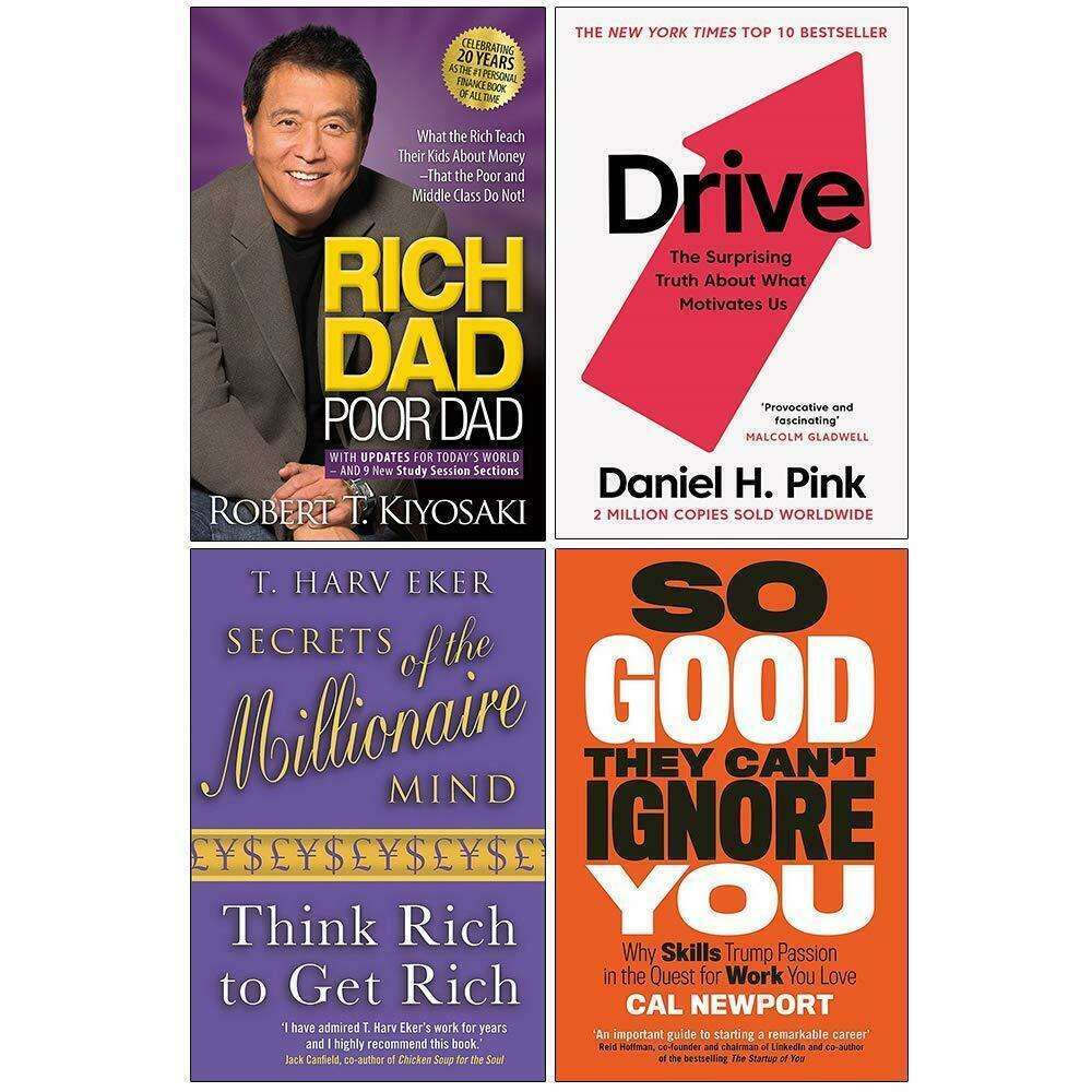 Rich Dad Poor Dad, So Good, Drive, Millionaire Mind 4 Books Collection ...