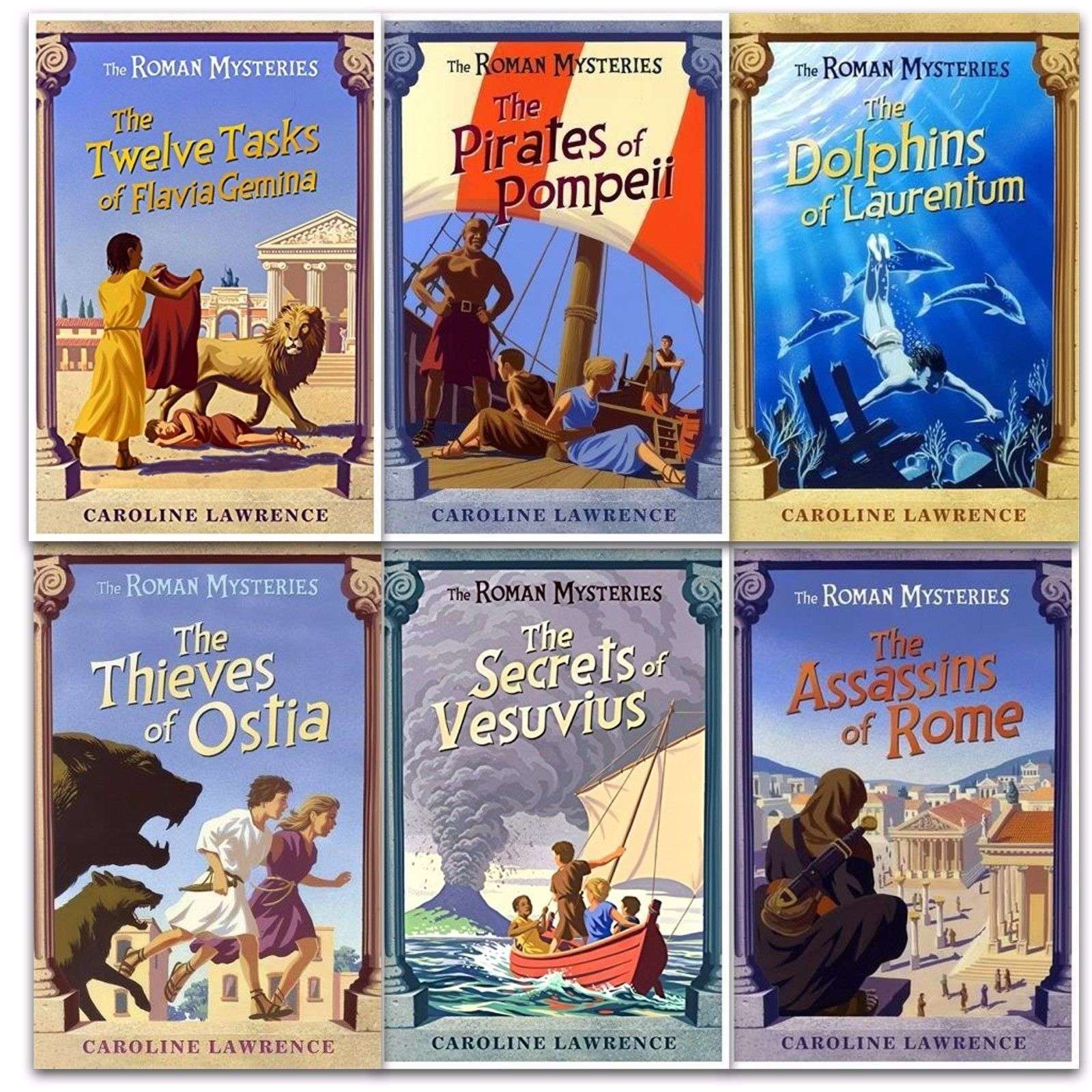 Roman Mysteries Collection Caroline Lawrence 6 Books Set – Lowplex