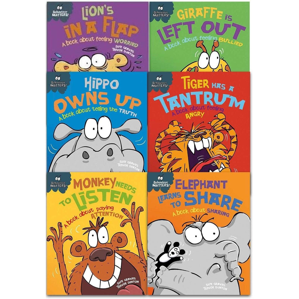 Sue Graves Behaviour Matters Series 6 Books Collection Set Elephant, L ...