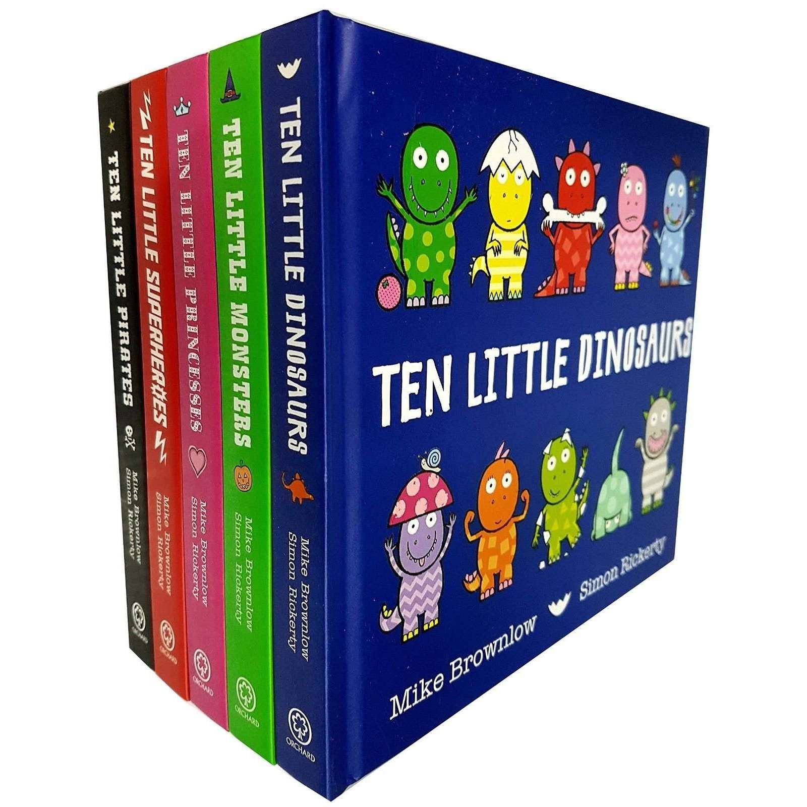 Ten Little Series Collection 5 Books Set Superheroes, Dinosaurs, Monst ...