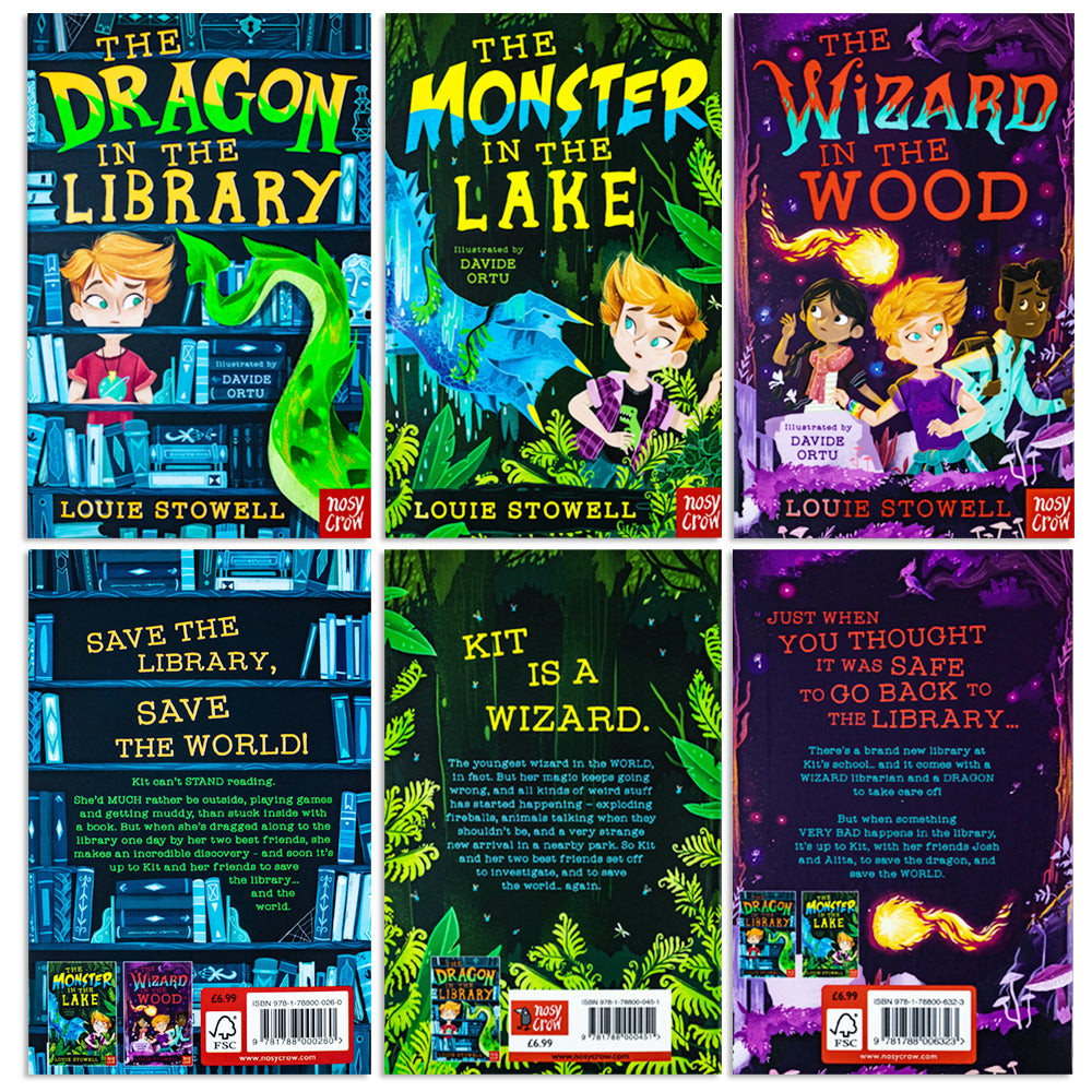 Kit the Wizard The Dragon In The Library Series 3 Books Set – Lowplex Books