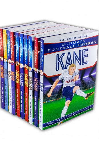Ultimate Football Heroes 10 Books Set Collection Pack Messi, Neymar, R ...