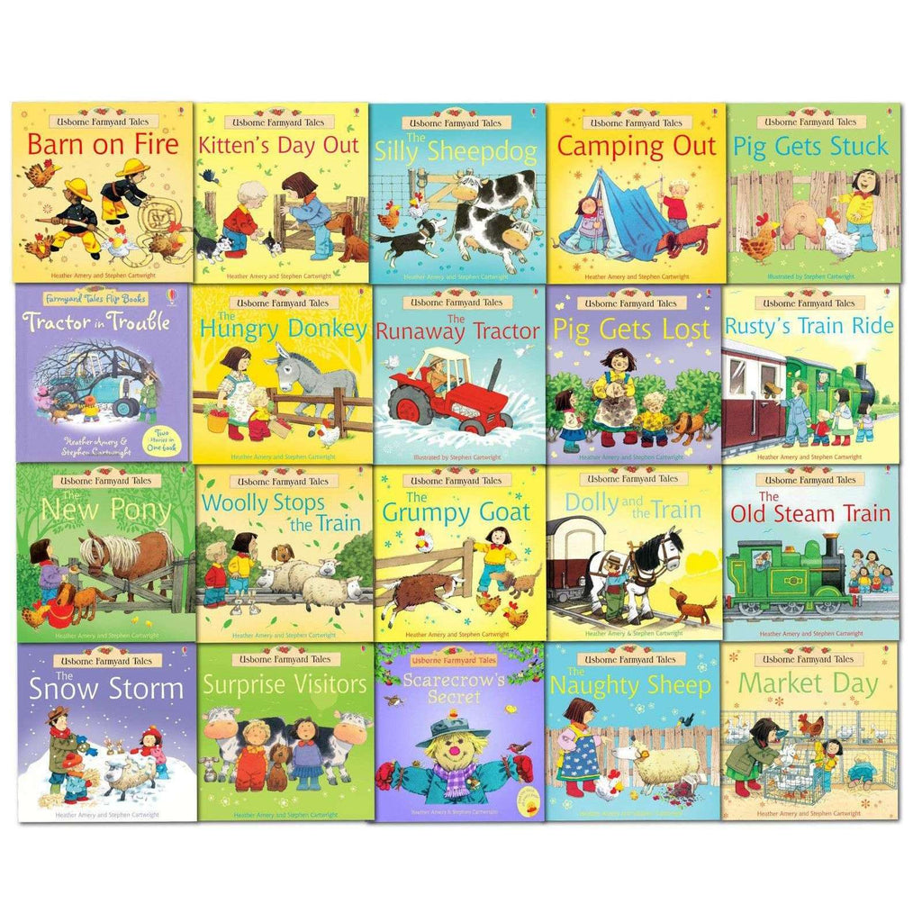 Usborne Early School Reading Collection 35 Children Books Set Farmyard ...