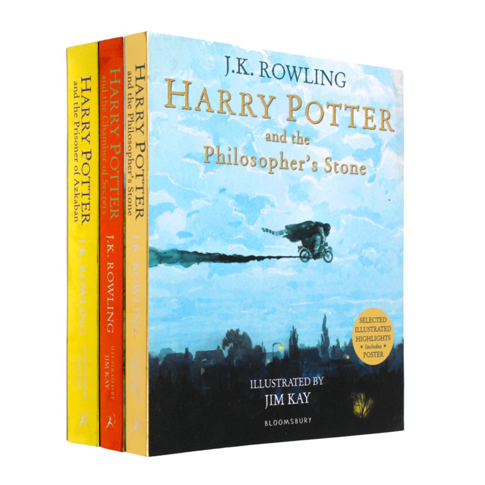 Harry Potter Illustrated 3 Books Set Collection By J.K Rowling Paperba ...